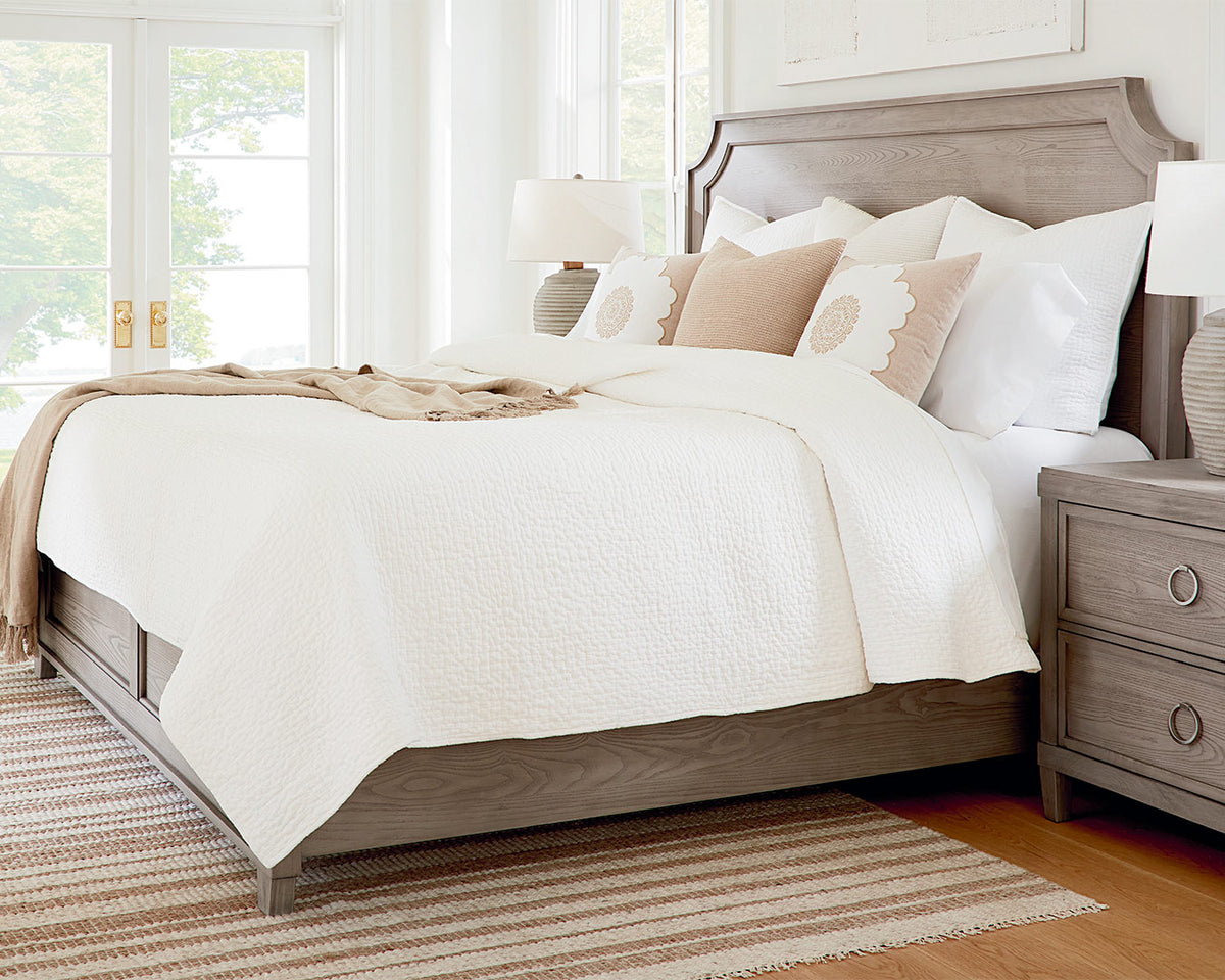 Ventura Wood Panel Queen Bed in Chalk Slate – The Tin Roof