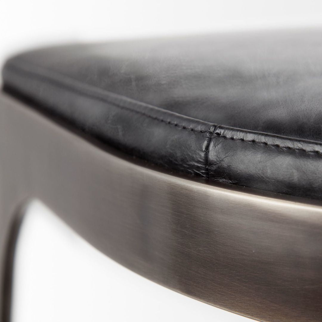 Tyson Black Leather Counter Stool – The Tin Roof